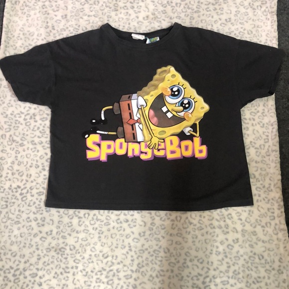 Zara | Shirts & Tops | Zara Spongebob Boxy Cropped Tee Sz 112 | Poshmark